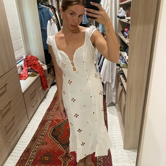 Dresses | Mirror Palais Style Eyelit Midi Dress Small | Poshmark